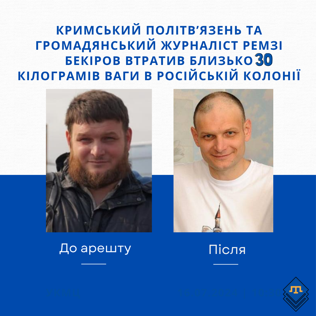 Crimean political prisoner and civic journalist Remzi Bekirov lost ...
